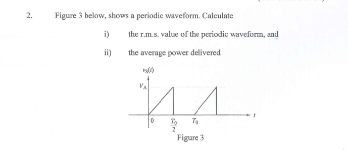 Solved Figure 3 below, shows a periodic waveform. Calculate | Chegg.com