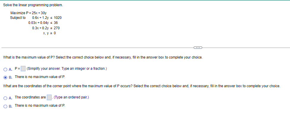 Solved Solve the linear programming problem. Maximize | Chegg.com