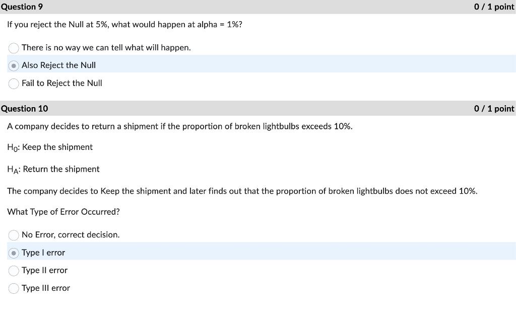 Solved If you reject the Null at 5%, what would happen at | Chegg.com