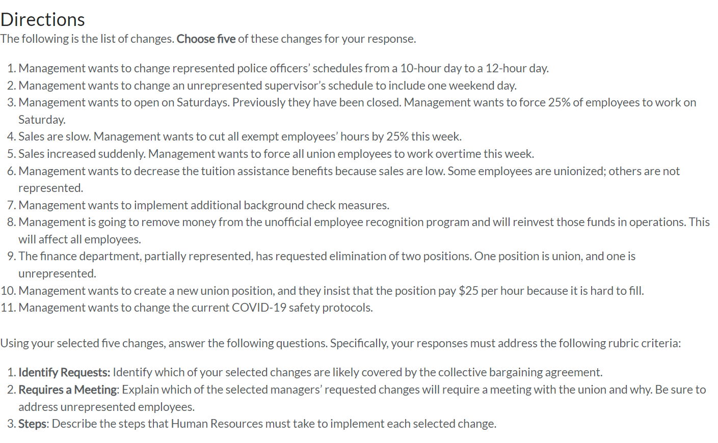 Solved Overview Understanding management rights versus | Chegg.com