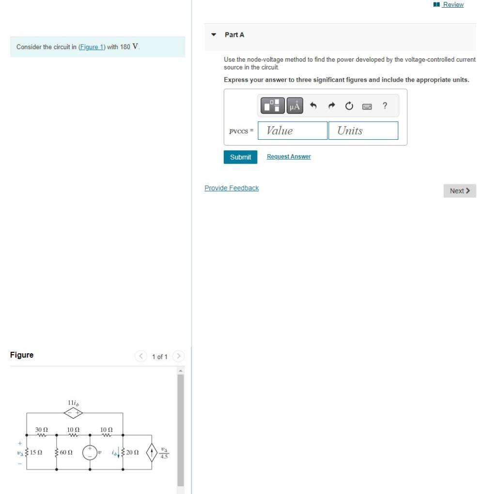 Solved Consider the circuit in (Figure 1) with 180 V. Use | Chegg.com