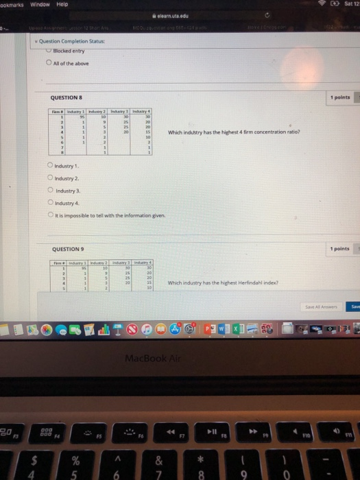 Solved ookmarks Window Help 令 Sat 12 a elearn.uta edu v | Chegg.com