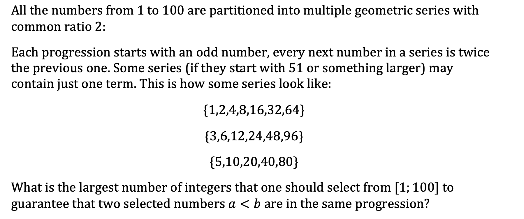 Solved All the numbers from 1 to 100 are partitioned into | Chegg.com