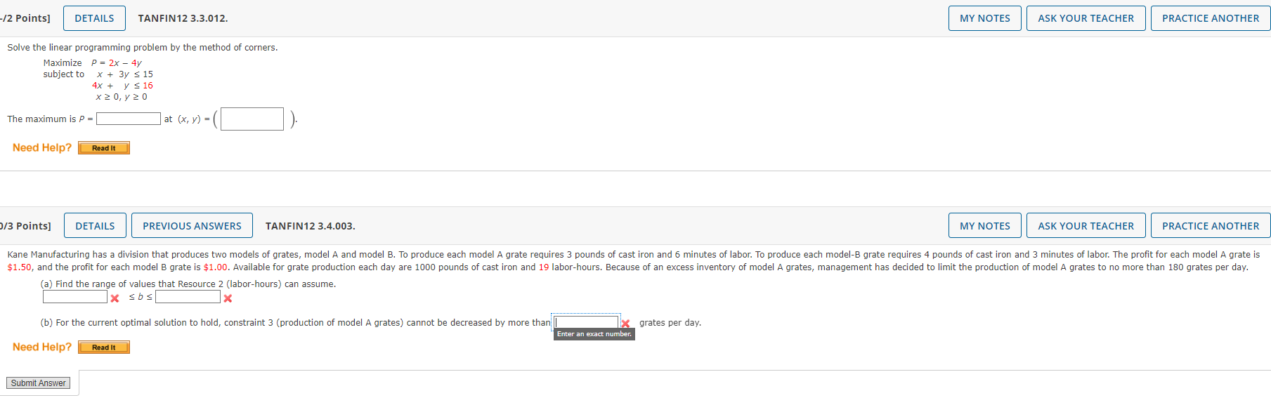 [solved] 2 Points] Details Solve The Linear Programming