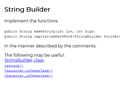 Solved 2 StringLowToHigh.java 1 package stringbuilder; 3 | Chegg.com