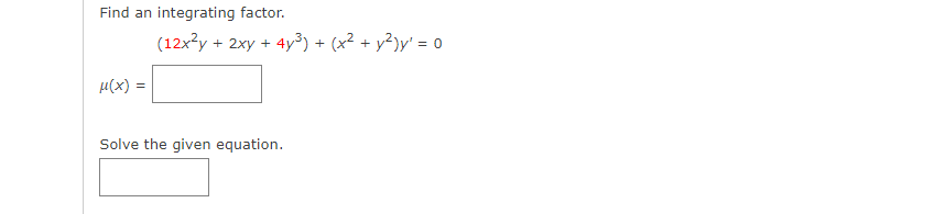 Solved Find an integrating factor. | Chegg.com
