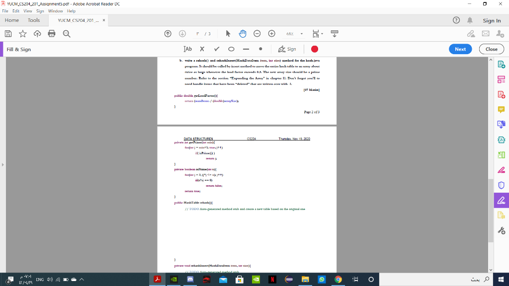 b. write a rehash() and rehashInsert(HashDataItem | Chegg.com