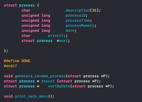 struct process *_processList (struct process *P) Here | Chegg.com