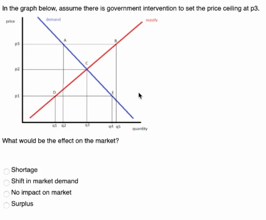 Solved In the graph below, assume there is government | Chegg.com