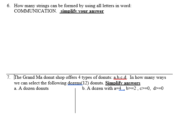 Solved 6. How many strings can be formed by using all | Chegg.com