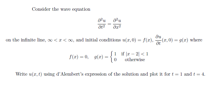 Solved Consider the wave equation 22u au at2 ax2 au on the | Chegg.com