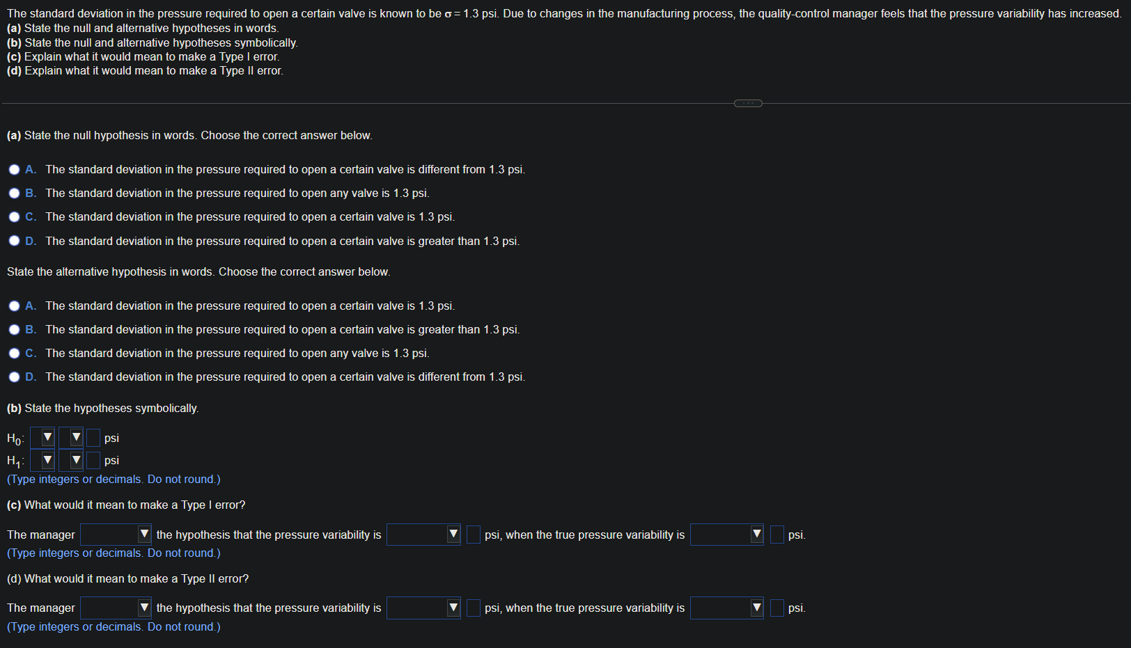 Solved (a) State the null and alternative hypotheses in | Chegg.com