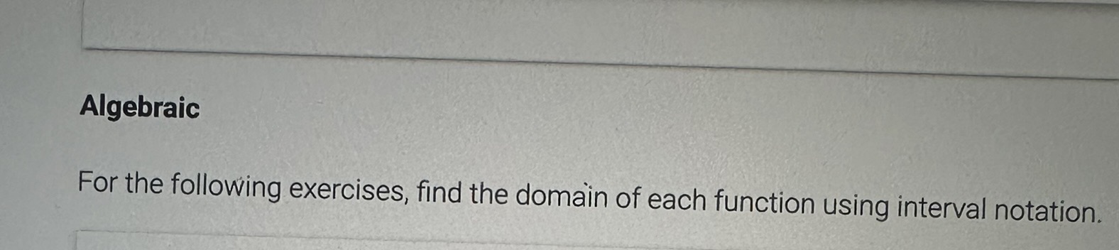 Solved Algebraic For the following exercises, find the | Chegg.com