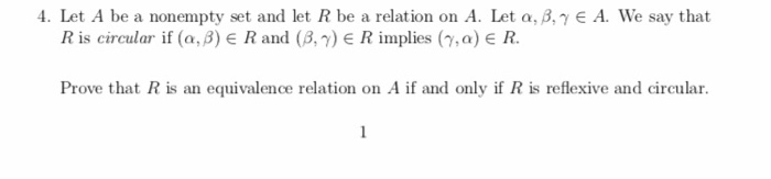 Solved 4. Let A be a nonempty set and let R be a relation on | Chegg.com