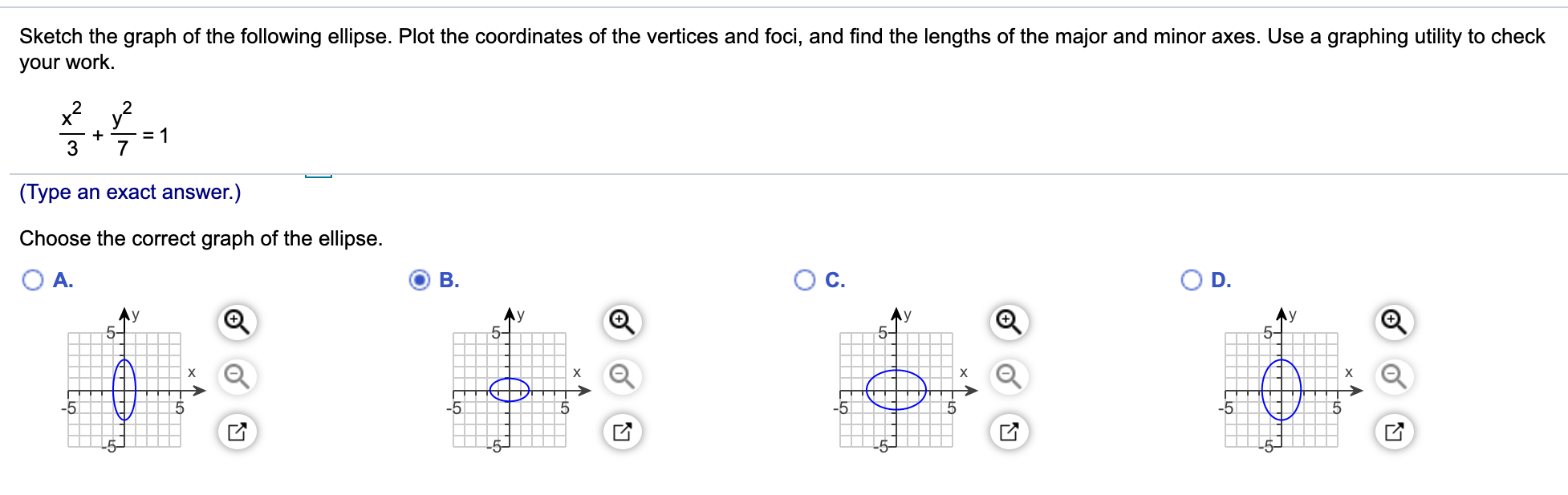 Solved Sketch the graph of the following ellipse. Plot the | Chegg.com