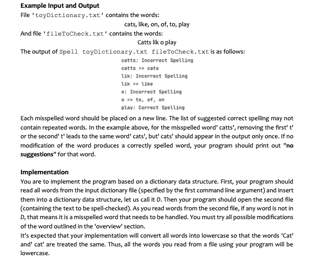 Solved Overview In this assignment, you will write a simple | Chegg.com