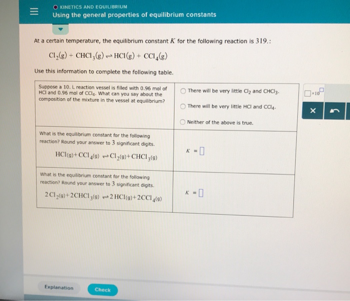 Solved O KINETICS AND EQUILIBRIUM Using the general | Chegg.com