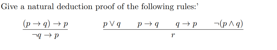 Give a natural deduction proof of the following | Chegg.com