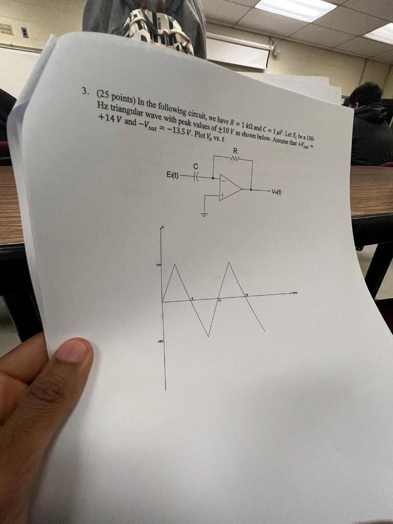 Solved 3. (25 points) In the following circuit, we have | Chegg.com