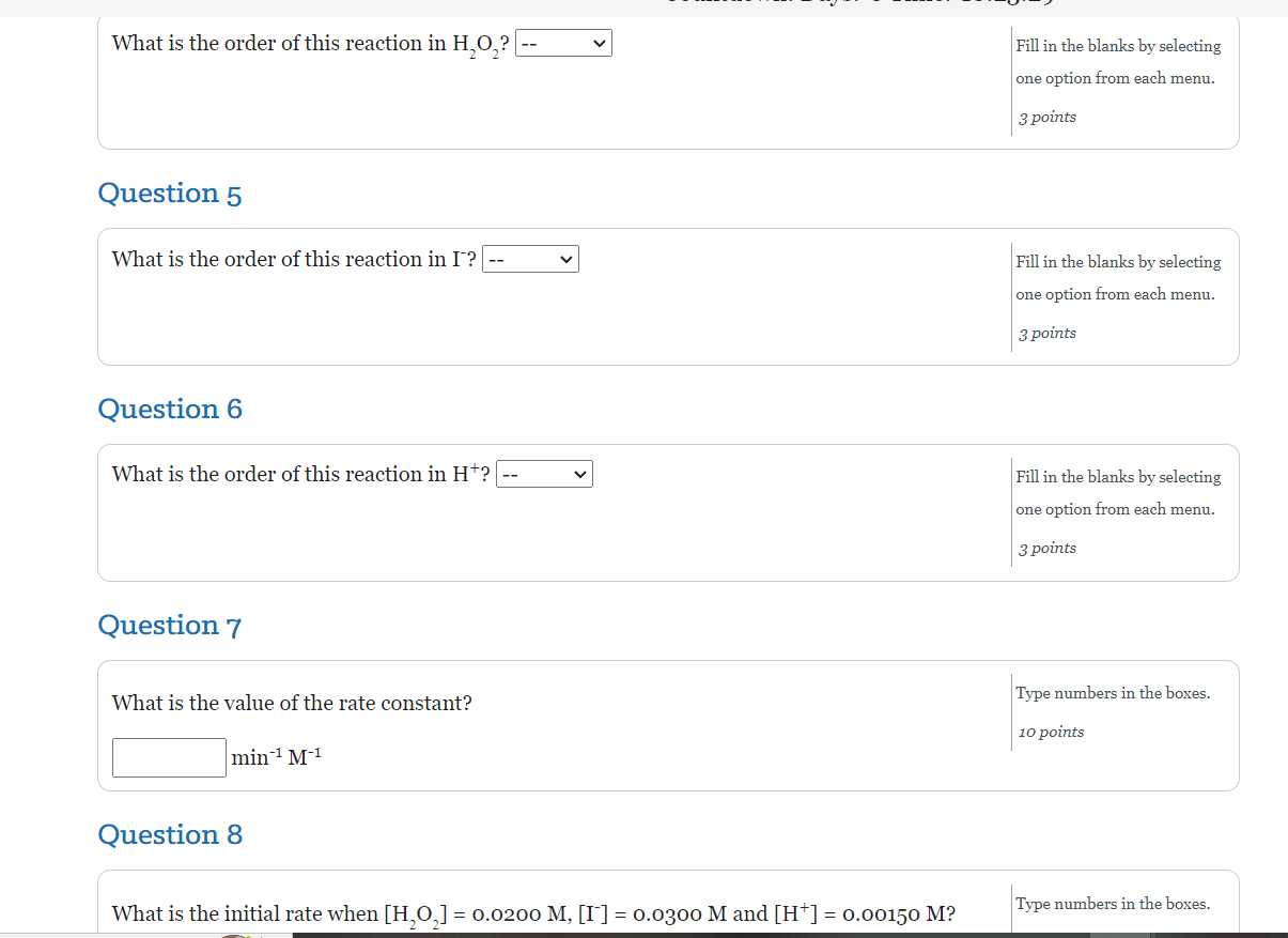 Solved Use the following information to answer questions | Chegg.com