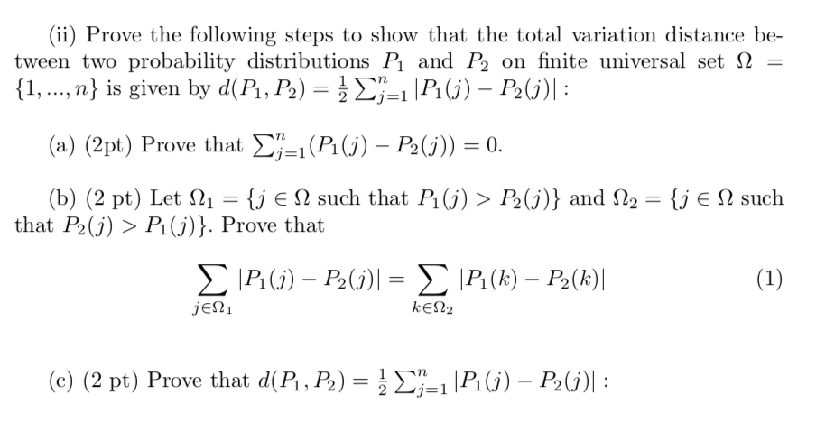 (ii) Prove the following steps to show that the total | Chegg.com
