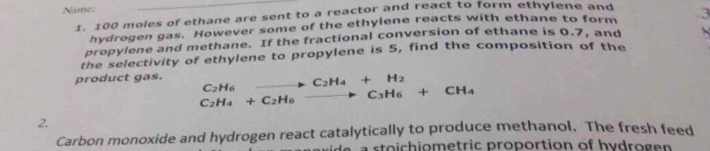 Solved Solve using any method (extent of reaction, atomic | Chegg.com