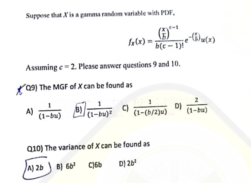 Solved Suppose that X is a gamma random variable with PDF, | Chegg.com