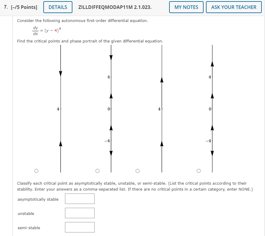 Solved 7. [-15 Points] DETAILS ZILLDIFFEQMODAP11M 2.1.023. | Chegg.com
