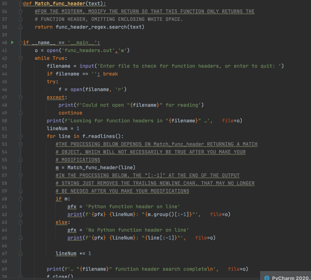 Solved 2. (40 points) Modify the file Func_headers.py, | Chegg.com