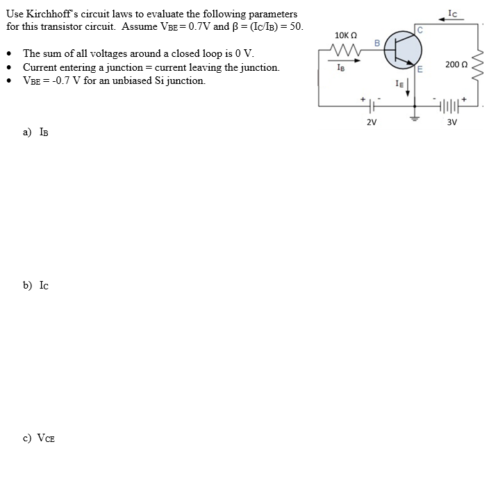 Solved Use Kirchhoff's circuit laws to evaluate the | Chegg.com