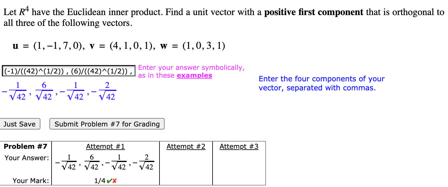 Solved Let R4 have the Euclidean inner product. Find a unit | Chegg.com
