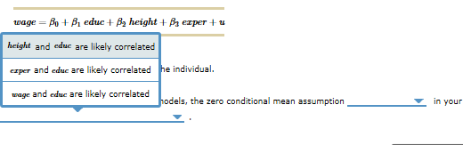 9. Assumption MLR.4 (Zero Conditional Mean) Suppose | Chegg.com