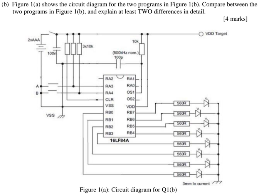 Solved (b) Figure 1(a) shows the circuit diagram for the two | Chegg.com