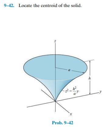 Solved 9-42. Locate the centroid of the solid. | Chegg.com
