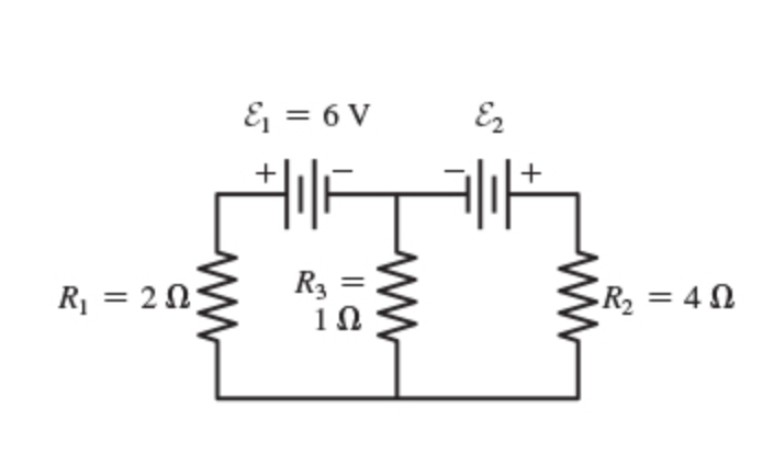 Solved In (Figure 1), E2=2.0V. Find the current I2 in | Chegg.com