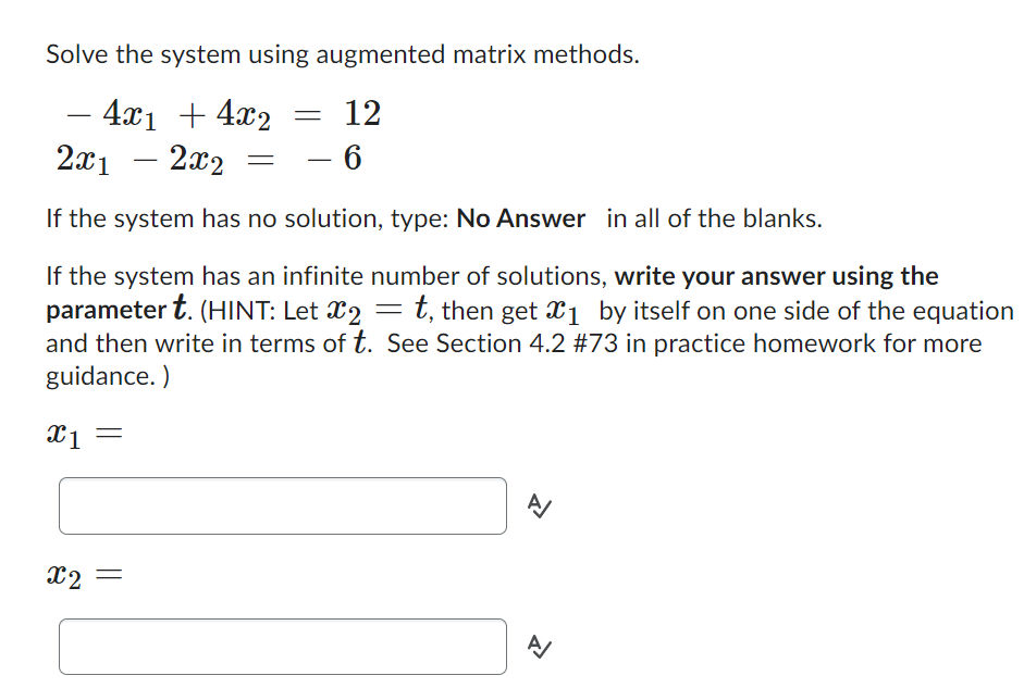 Solved Solve the system using augmented matrix methods. | Chegg.com