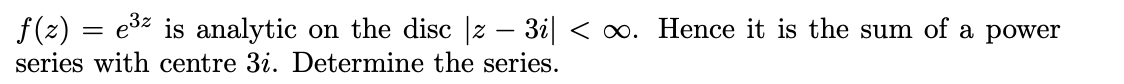 Solved Theorem 1. Suppose a complex-valued function f is | Chegg.com