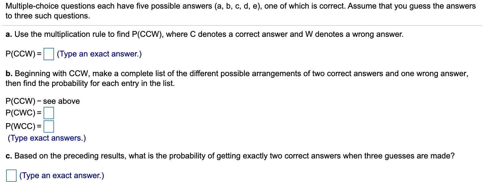 Solved Multiple-choice questions each have five possible | Chegg.com