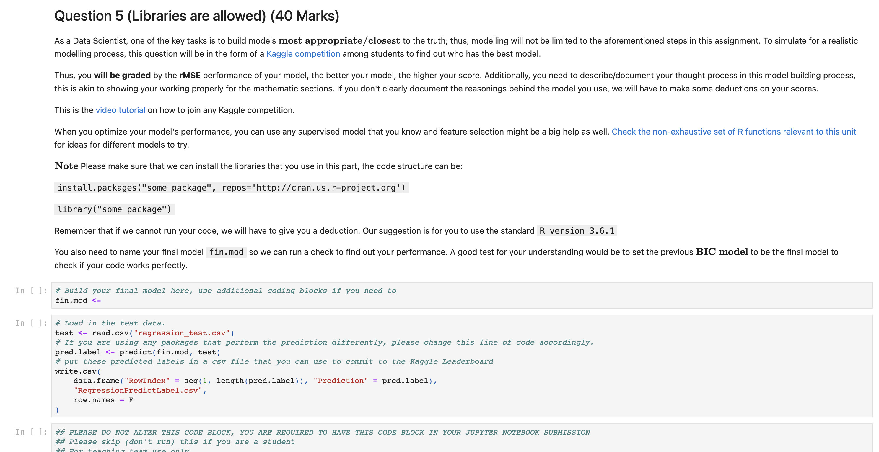Solved Building a regression model by testing out other | Chegg.com