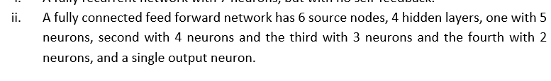 Solved Ii ﻿a Fully Connected Feed Forward Network Has 6 