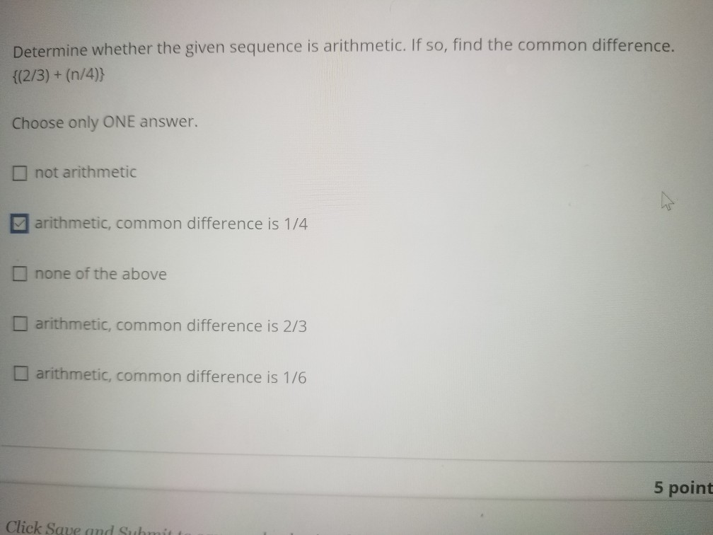 Solved Determine whether the given sequence is arithmetic. | Chegg.com
