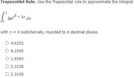 Solved Trapezoidal Rule. Use the Trapezoidal rule to | Chegg.com