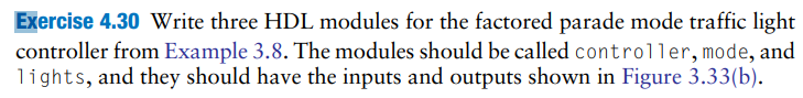 Solved Exercise 4.30 Write three HDL modules for the | Chegg.com