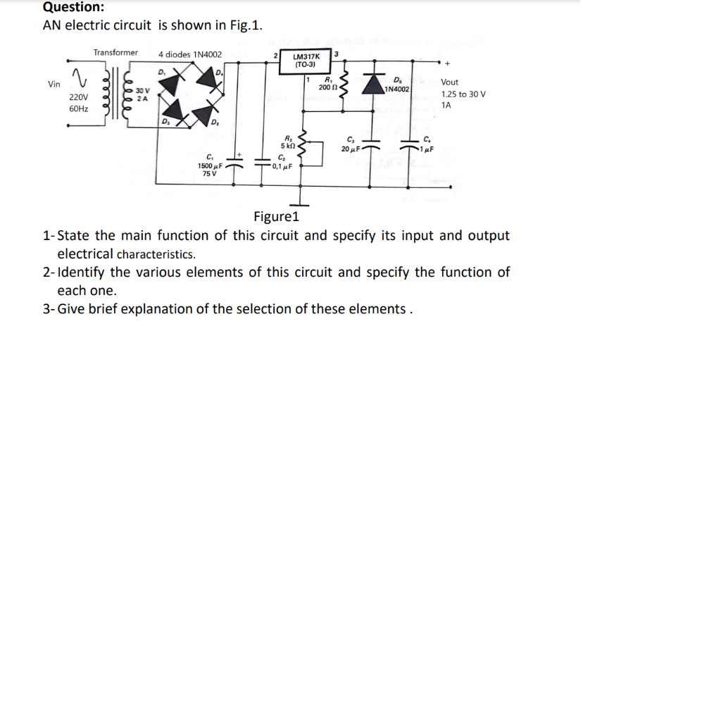 Solved Question: AN electric circuit is shown in Fig.1. 1- | Chegg.com