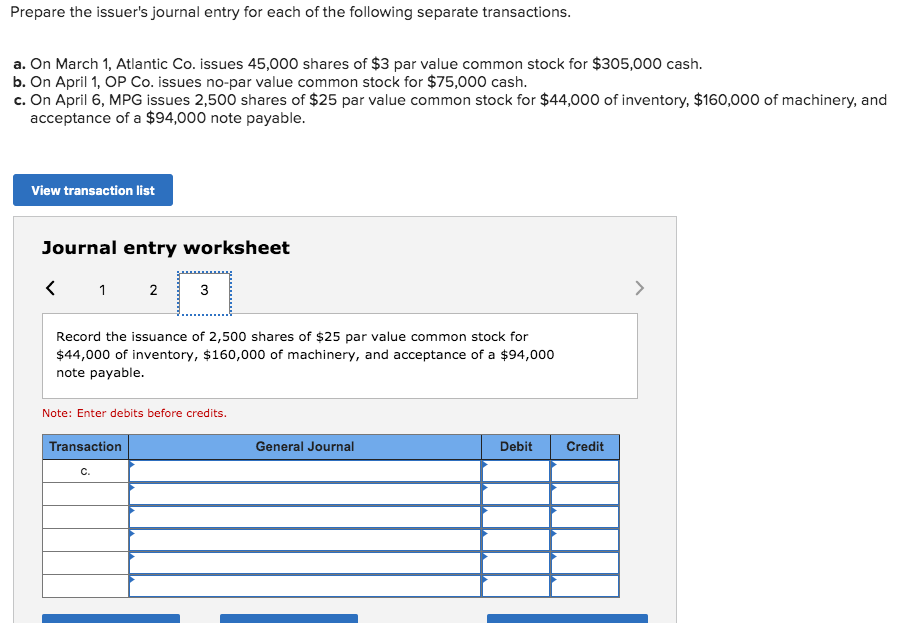 Solved Prepare the issuer's journal entry for each of the | Chegg.com