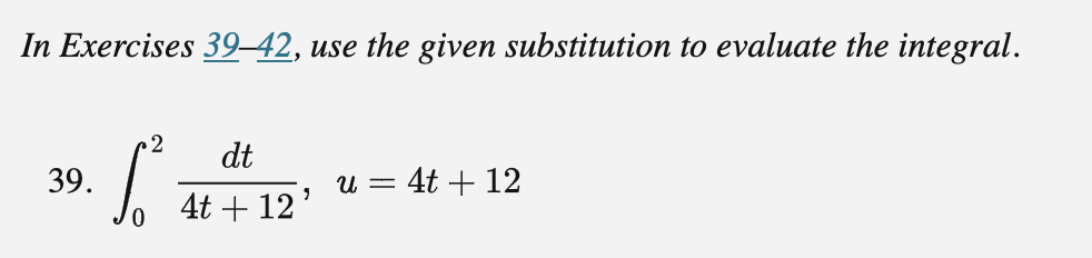 Solved In Exercises 39-42, ﻿use the given substitution to | Chegg.com