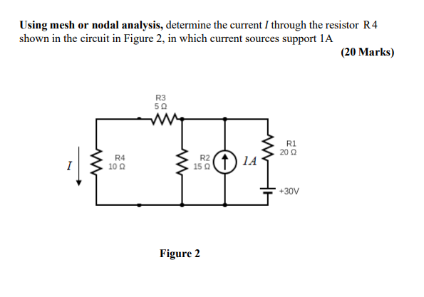 Solved Using mesh or nodal analysis, determine the current I | Chegg.com