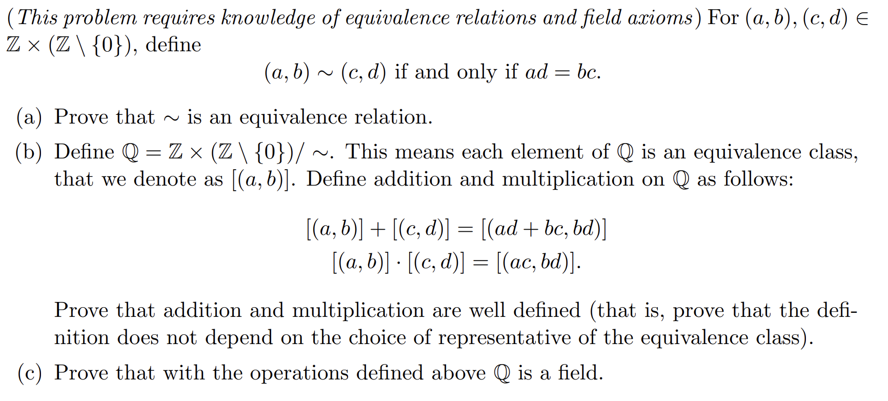 Solved (This problem requires knowledge of equivalence | Chegg.com