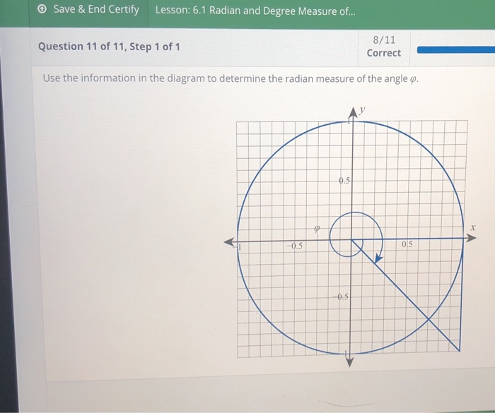 Solved O Save & End Certify Lesson: 6.1 Radian and Degree | Chegg.com