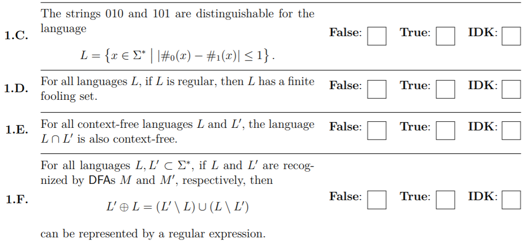 Solved The strings 010 and 101 are distinguishable for the | Chegg.com
